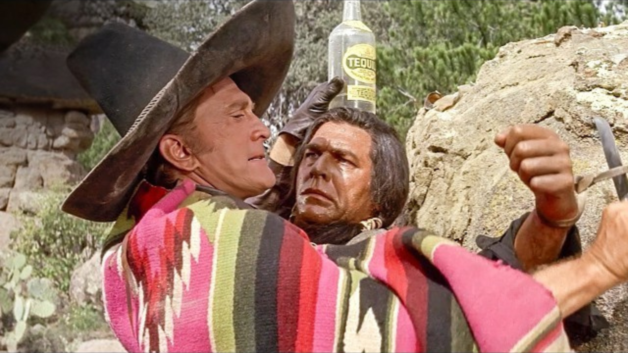 Jackson and Lomax save Levi (Kirk Douglas) - The War Wagon