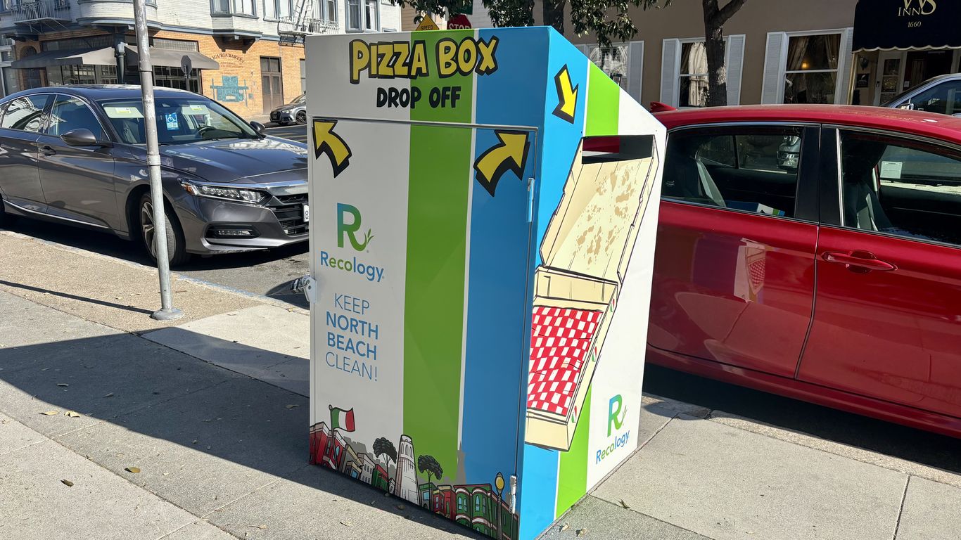 North Beach gets custom pizza box-shaped trash cans