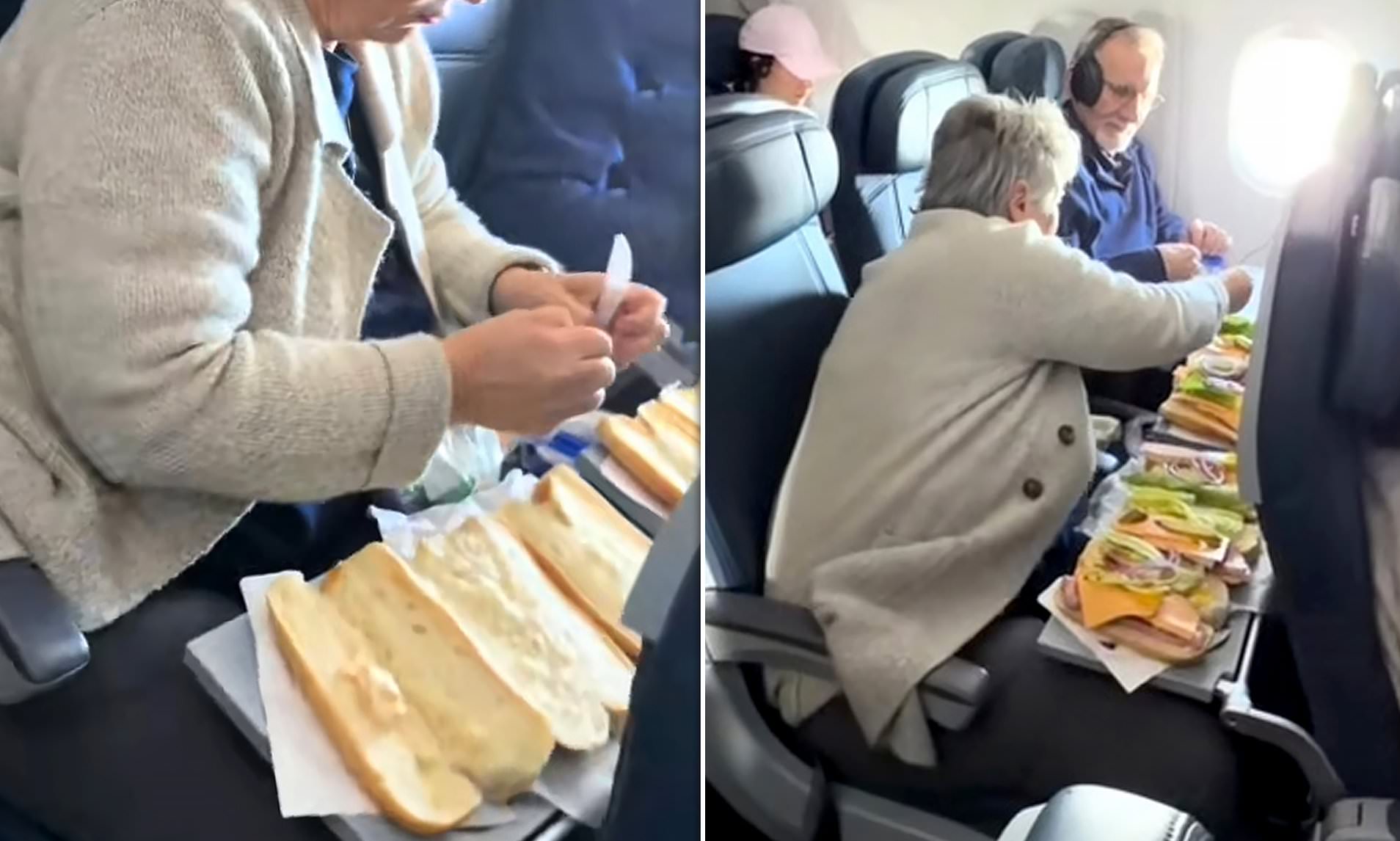Shock as plane passenger opens makeshift deli in economy class to ...