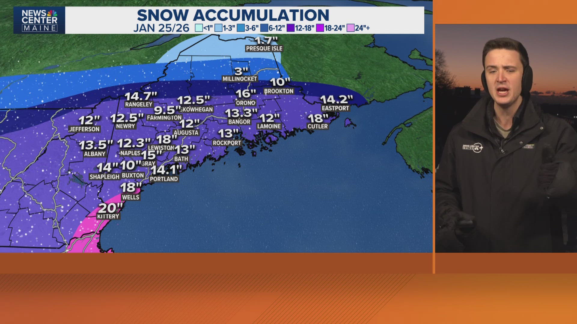 Winter storm brings well over a foot of snow to most of Maine