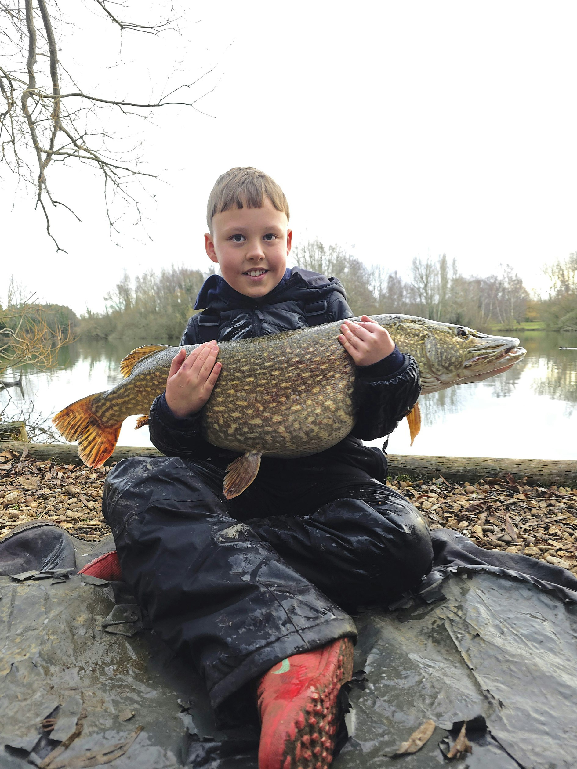 Disbelief as child lands stunning pike on family trip