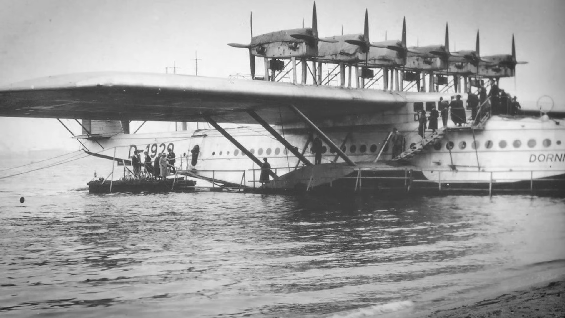 It took 12 engines to move this monster - the world's biggest flying boat