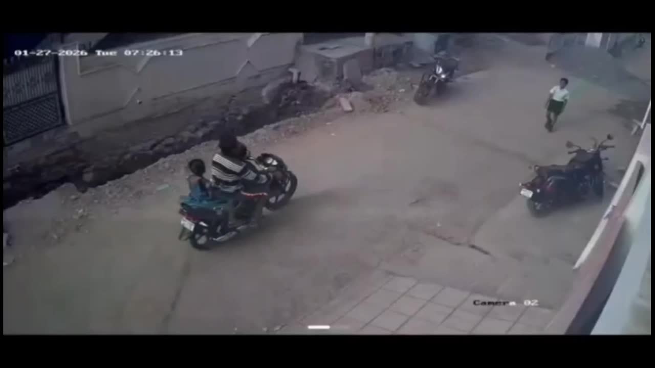 Schoolboy makes miraculous escape as electric pole collapses in India