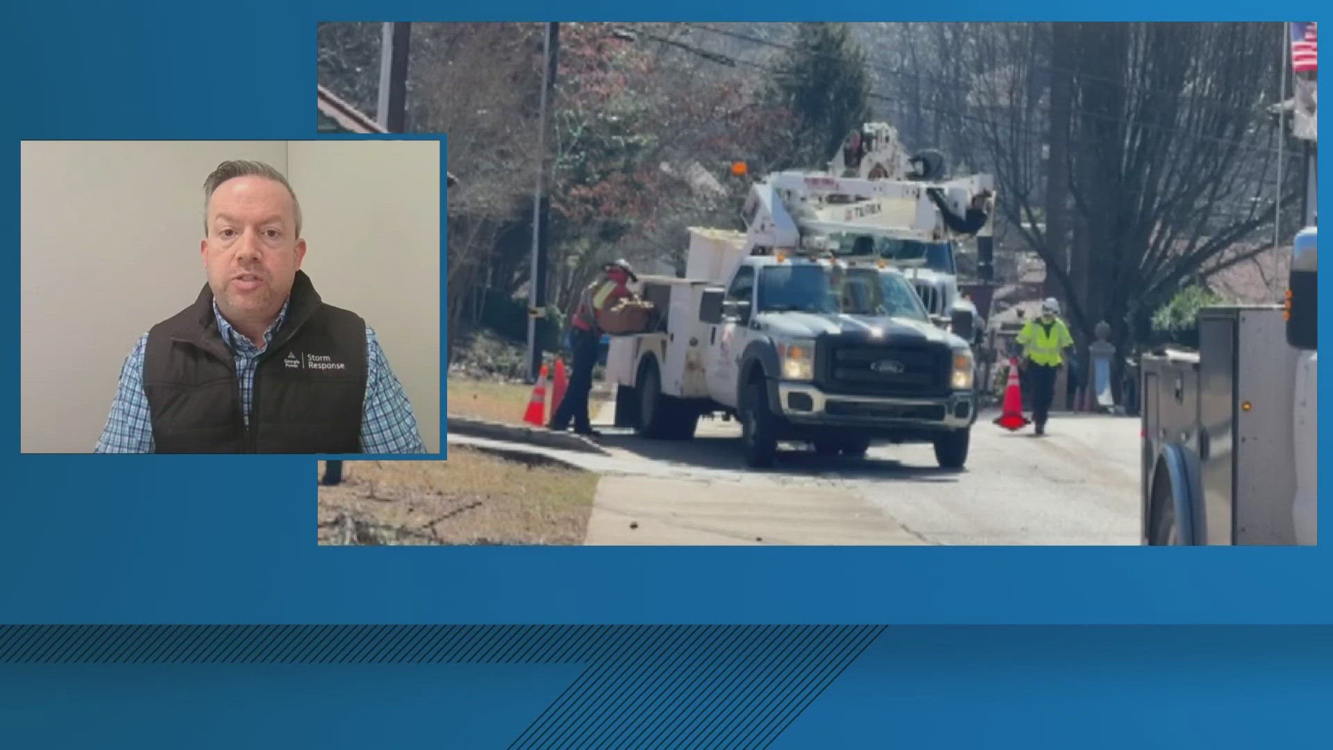 The race to restore power after weekend winter storm