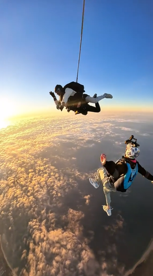 Freefall skydiving from start to landing