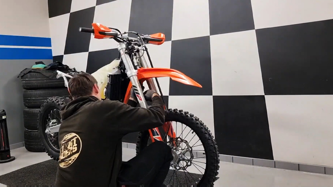 Building a stunt ready KTM 450 EXCF begins now