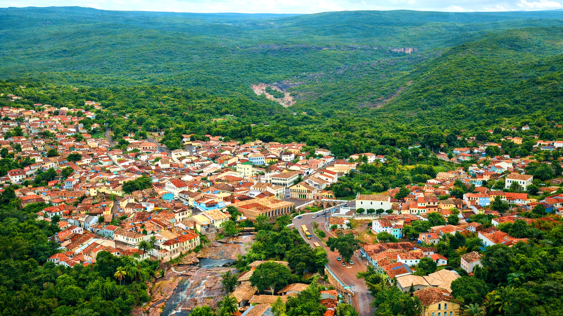 Lençóis historic town and its colonial architecture