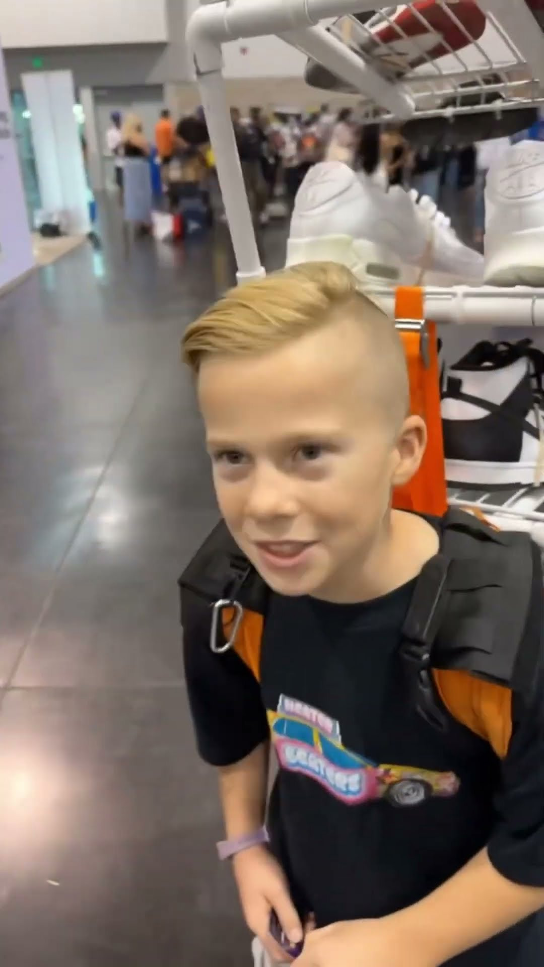 Young sneaker reseller making his first sales