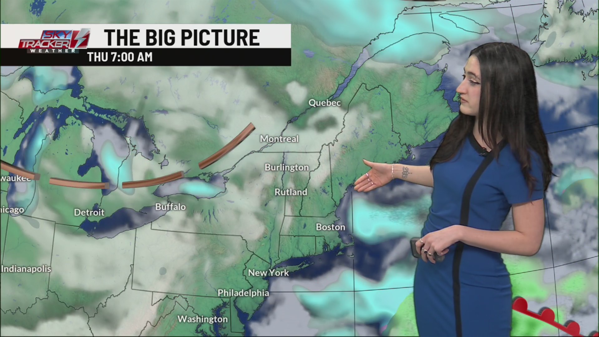 Some sun this morning - scattered snow for the afternoon