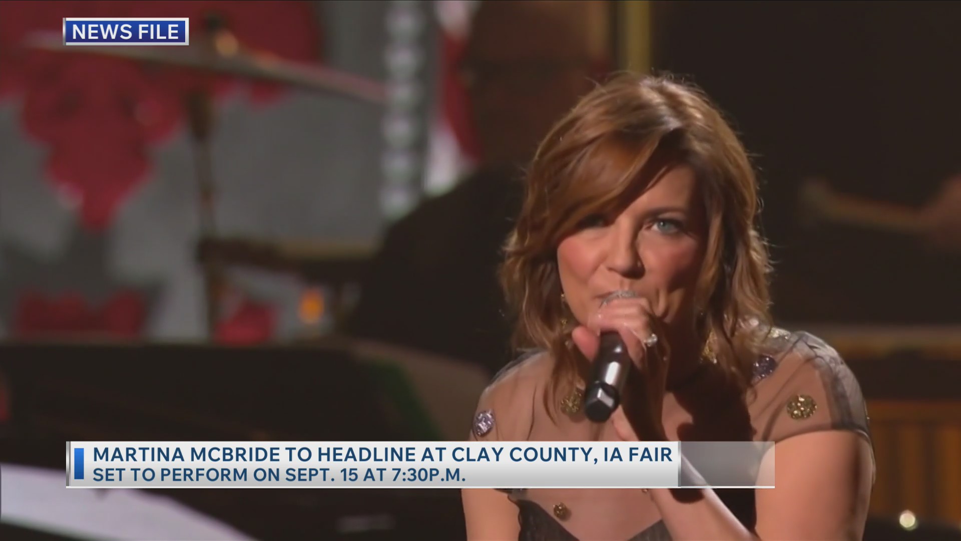 Martina McBride to headline at Clay County, IA fair