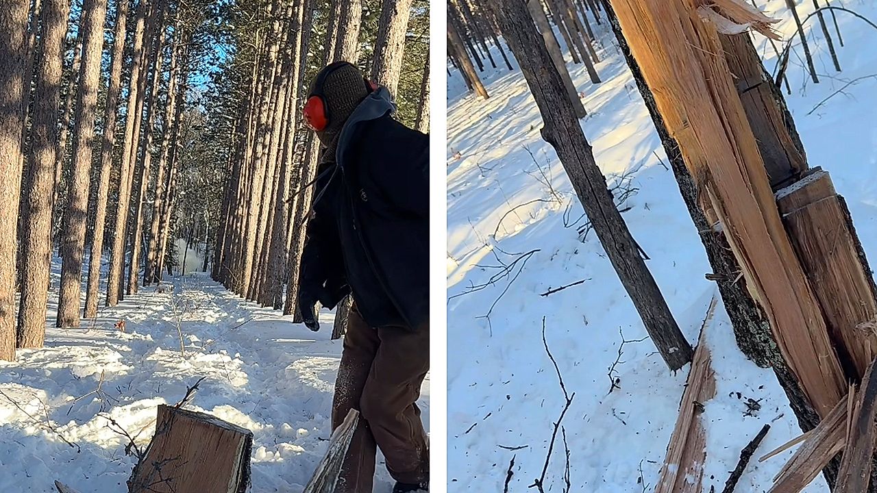 Man captures 'exploding tree' phenomenon during winter storm in Wisconsin