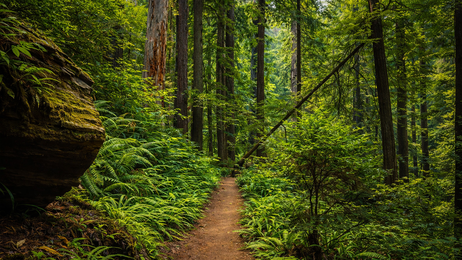Redwood National Park scenic hike on James Irvine Trail (4K)