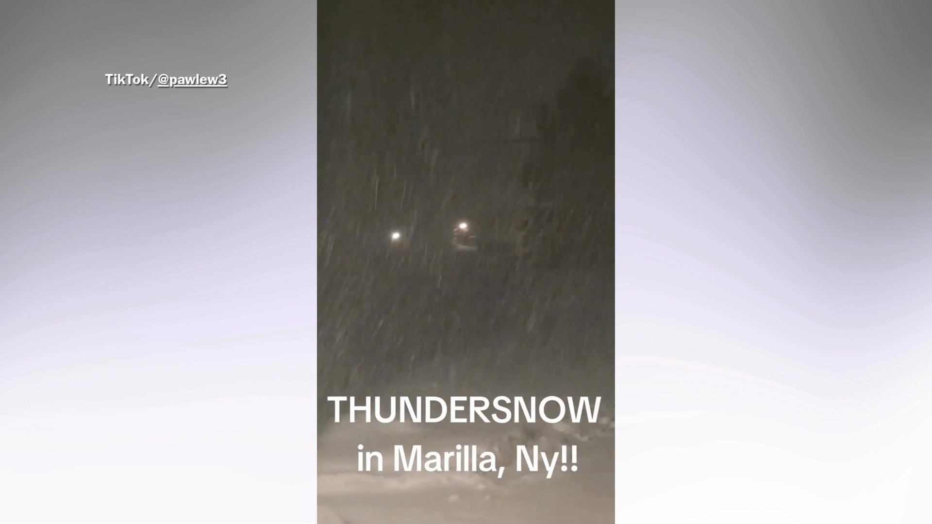 Video shows rare thundersnow in New York