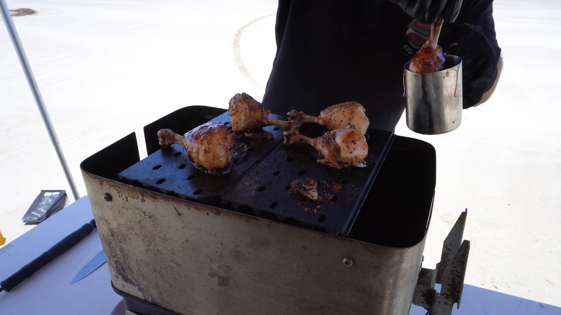 How to cook chicken drumsticks on a BBQ