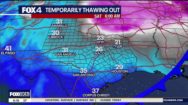Dallas weather: Temperatures rise above freezing before next arctic front