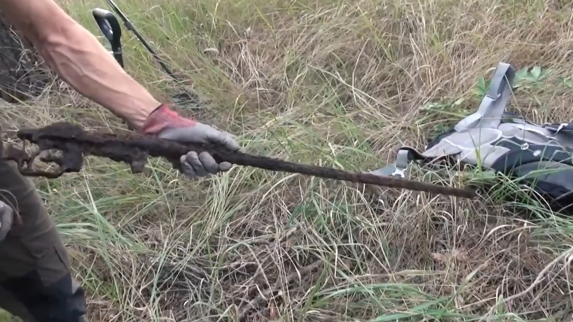 A forgotten wartime airfield dump uncovers weapons and pilot equipment