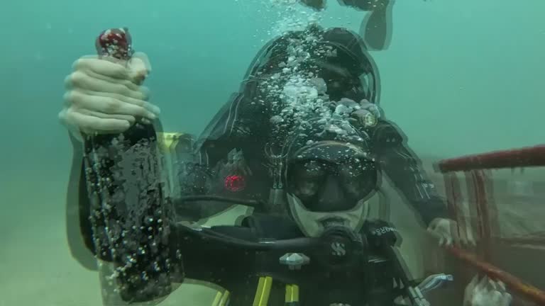 Chilean company uses underwater conditions to age wine