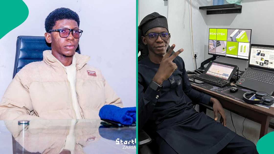 Young man shows off his third-class degree certificate from Ahmadu ...