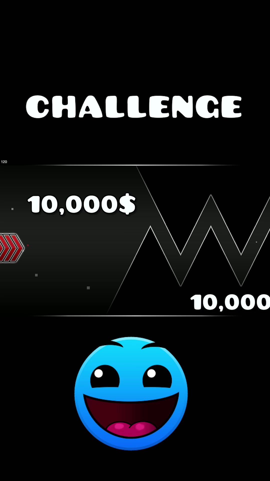 $10,000 SPAM challenge in Geometry Dash #shorts #gd