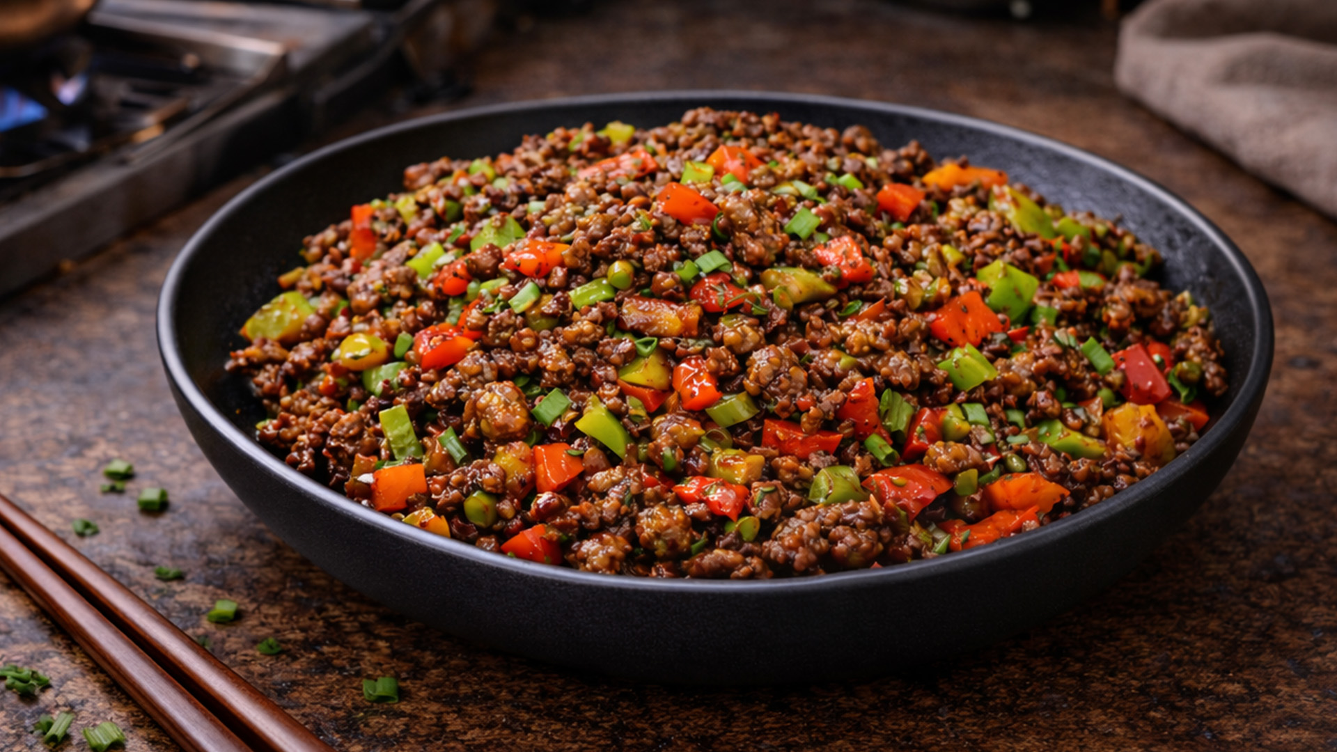 Simple beef and bell pepper dish with big flavor
