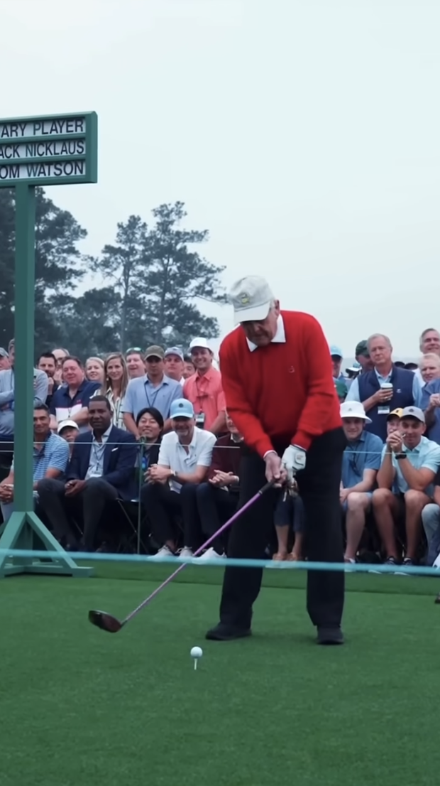Jack Nicklaus tee shot at the Masters