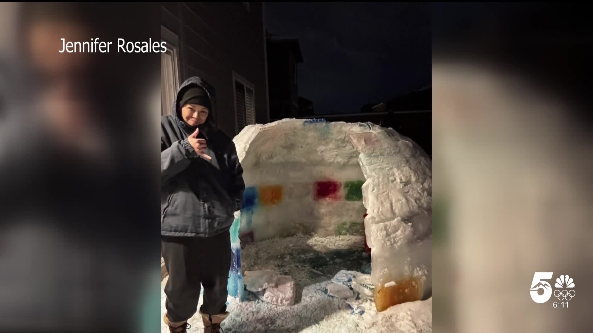 Cold snap leads to News5 viewers building igloos