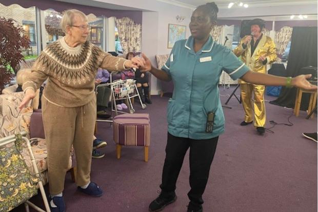 Care home residents prove they can still get up and boogie for ...