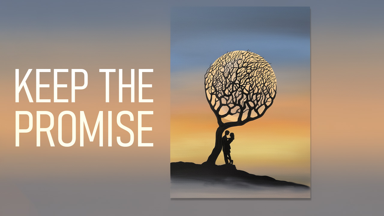 Emotional keep the promise silhouette art tutorial with night mood