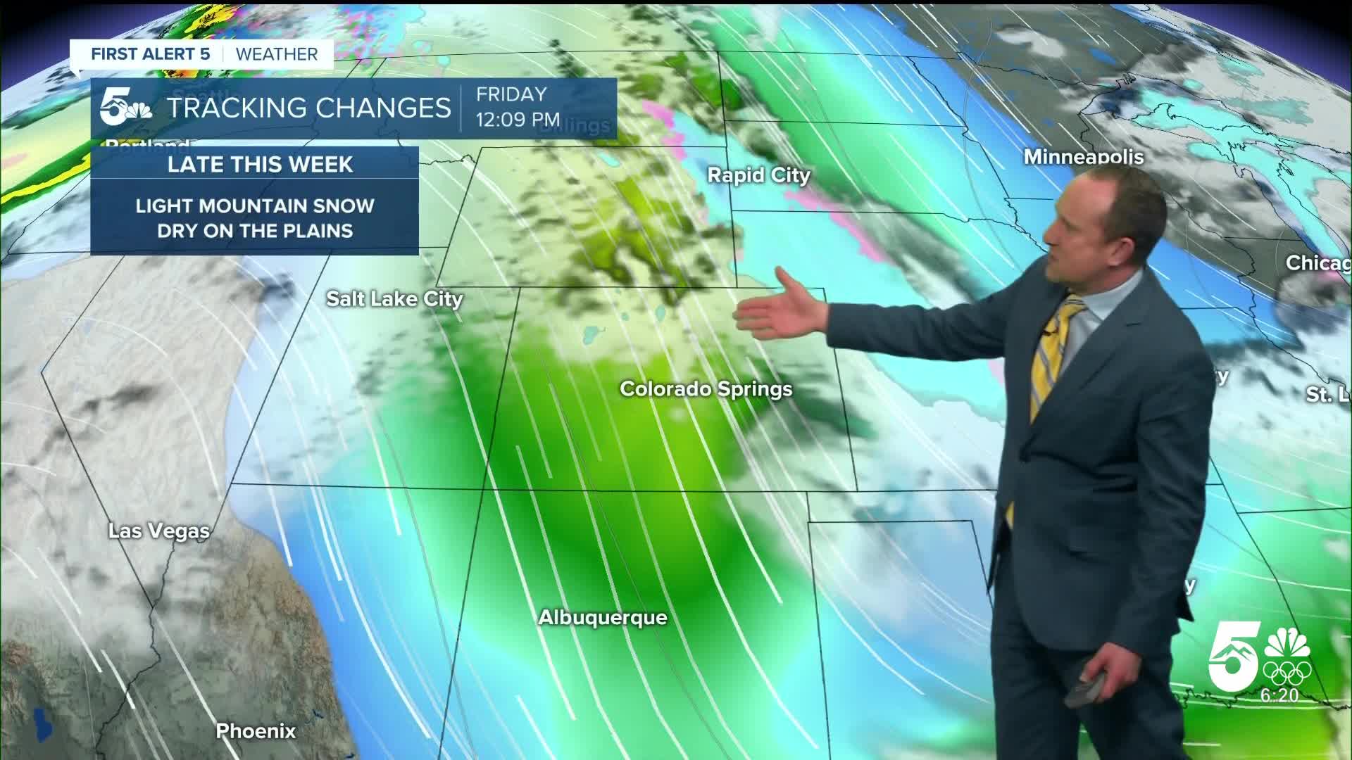 Above average highs Tuesday as we leave behind the last of the Arctic air