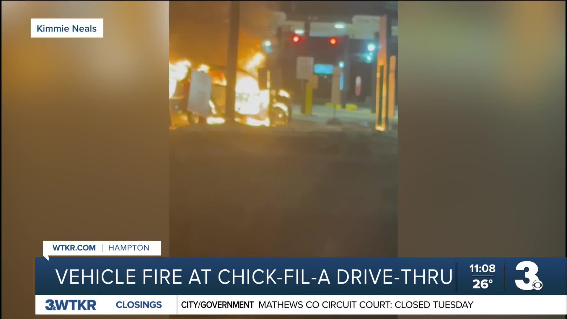 Car catches fire at Chick-fil-A drive thru, fire officials report no ...