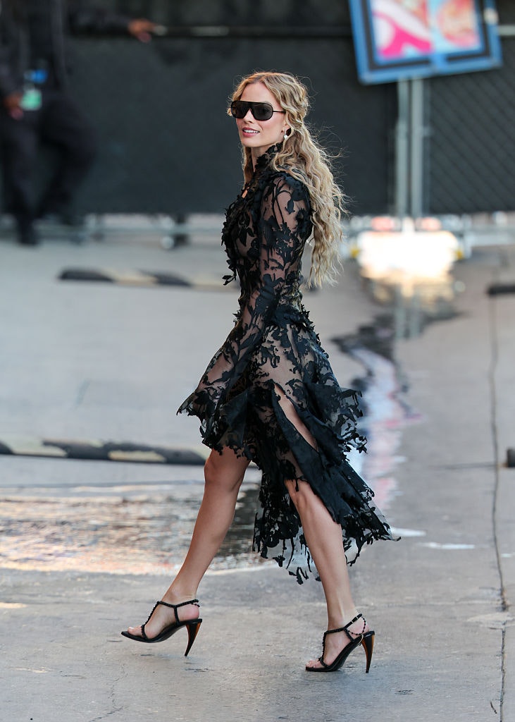 Margot Robbie is flirting with soft goth, and it suits her surprisingly ...