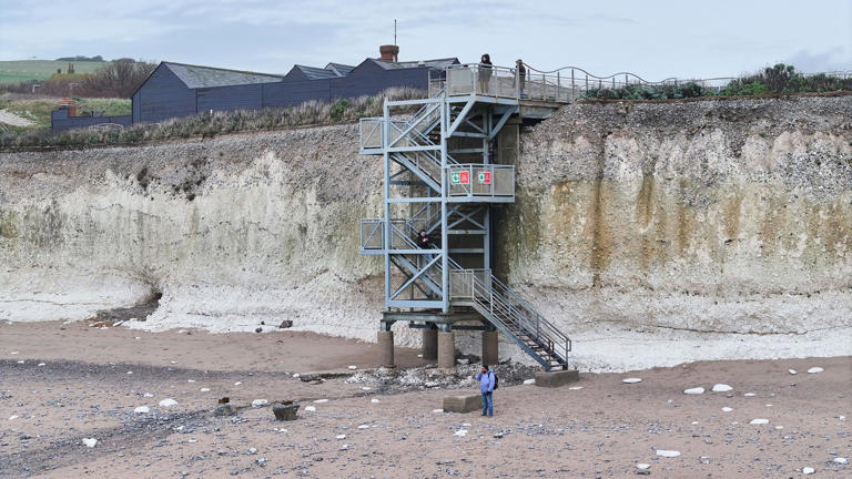 Storm Chandra: Beach access at Birling Gap closed as pebbly beach ...