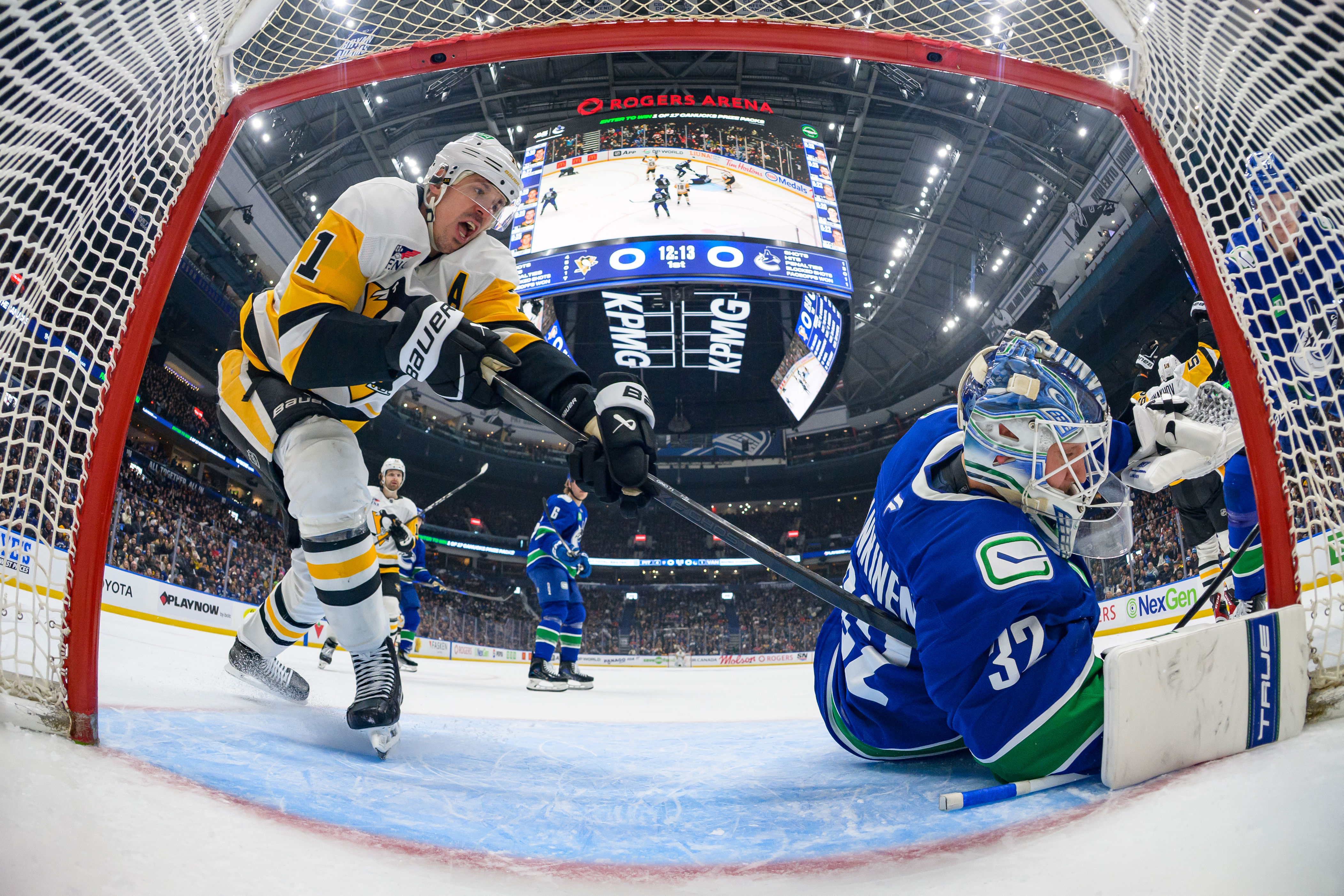 Malkin at practice, appears to dodge trouble