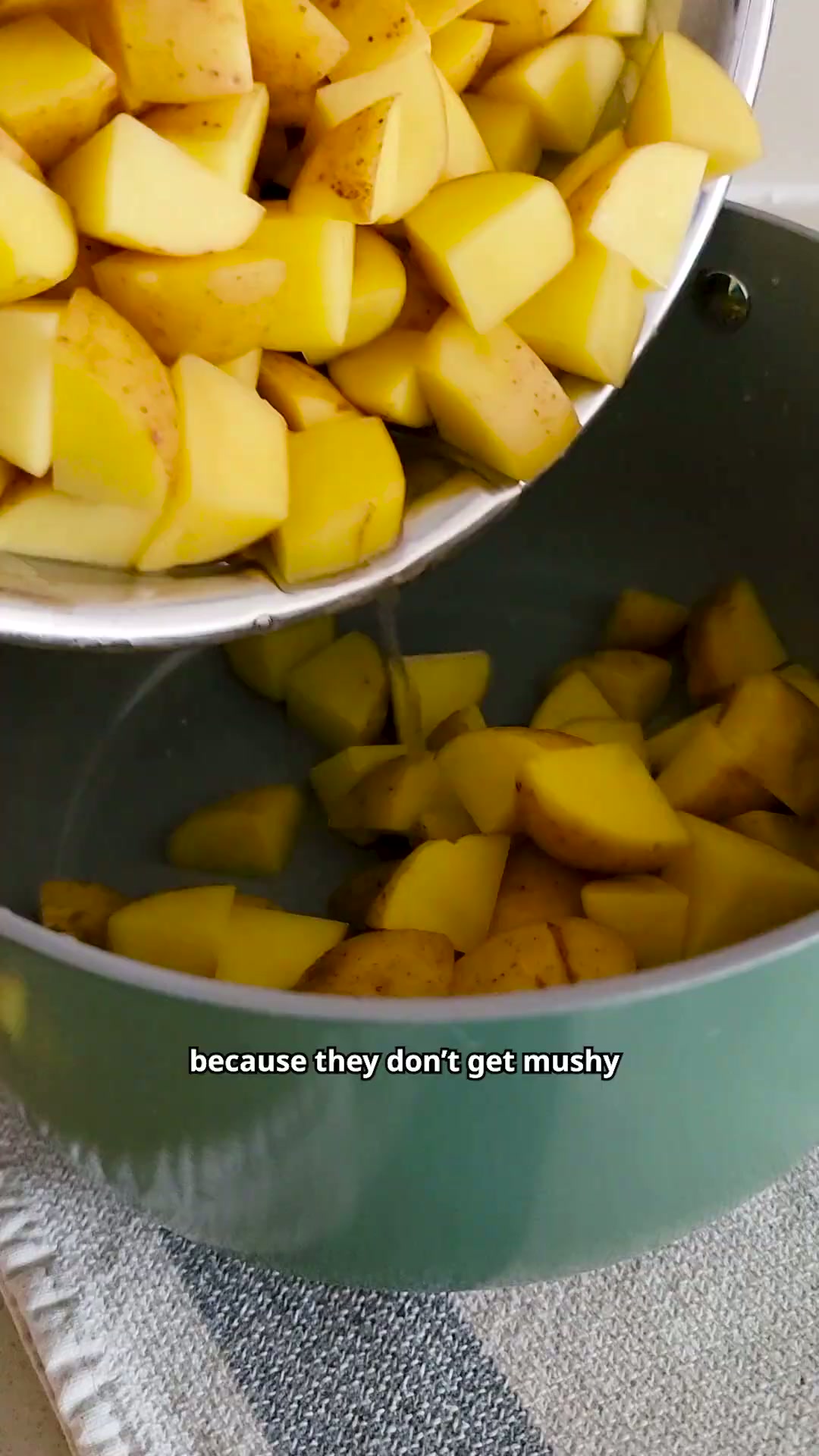 Crispy potatoes in a waffle pan