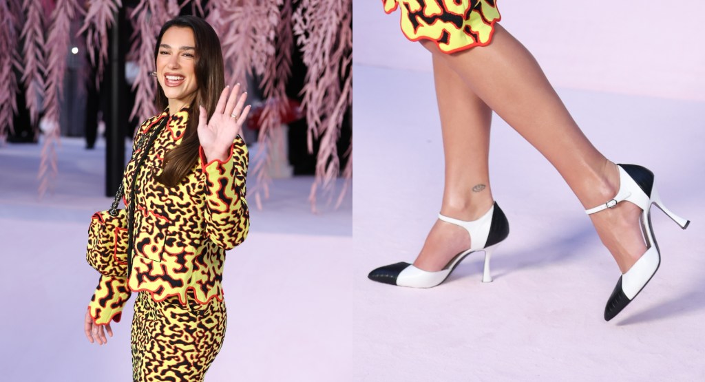 Dua Lipa reps Chanel Métiers d'Art collection with cap-toe pumps in Paris