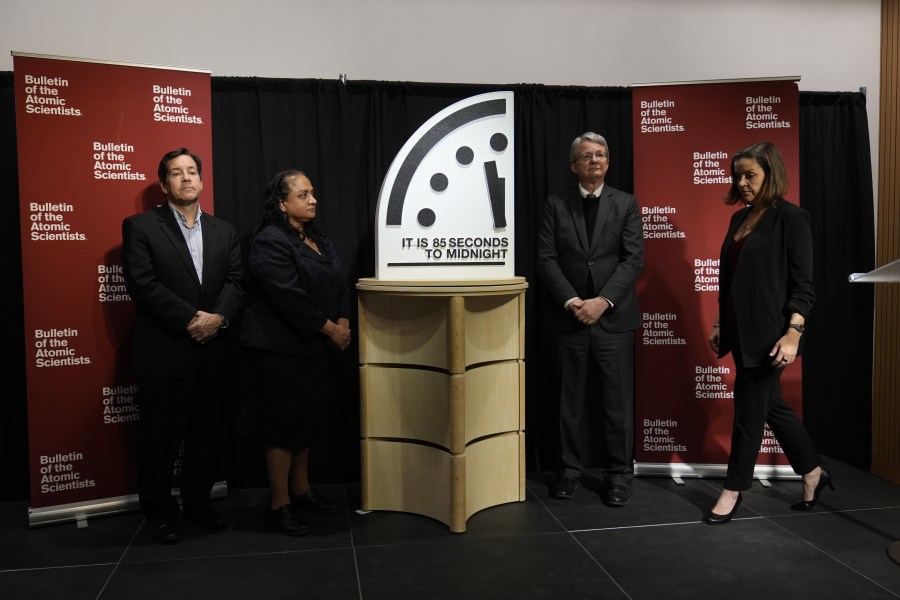 Doomsday Clock moves closer to midnight over threats from nuclear ...