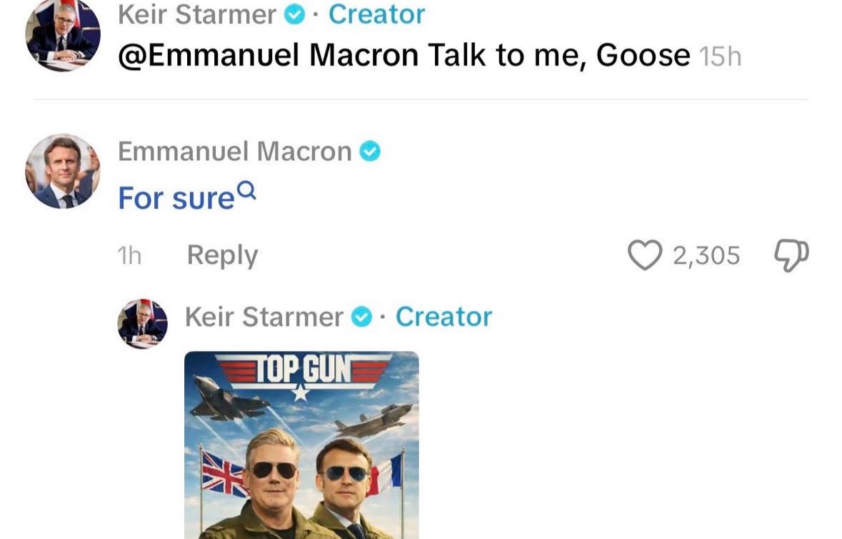 « Talk to me Goose »… Le Britannique Starmer et Macron s’amusent en ...