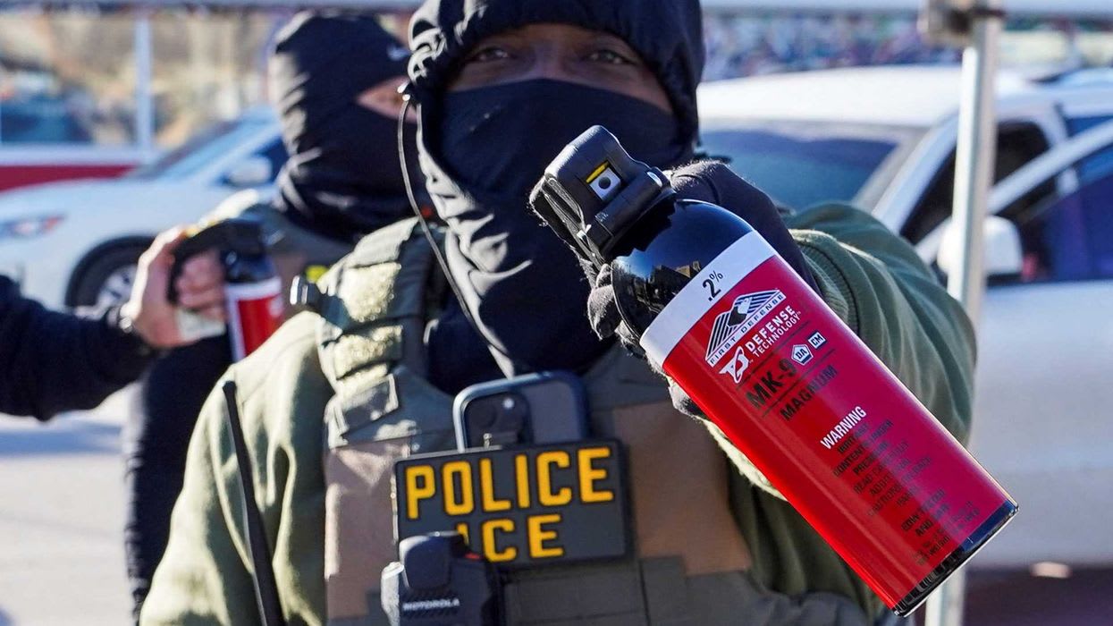 ICE agent hits protesters on sidewalk in drive-by mace attack