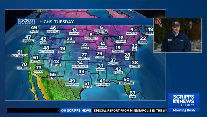 Chilly blast continues: Eastern US faces cold snap