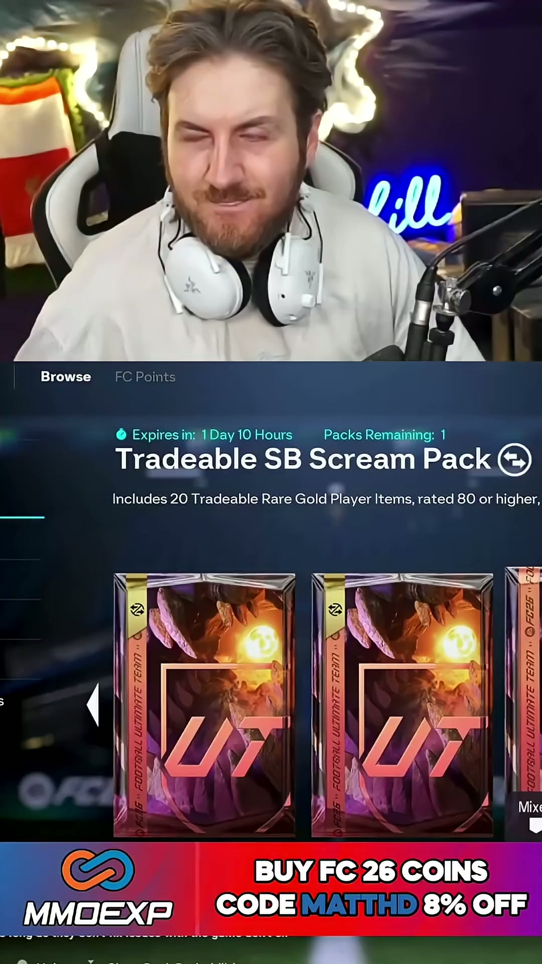 Tradeable ultimate scream store packs are crazy! #fc26 #shorts