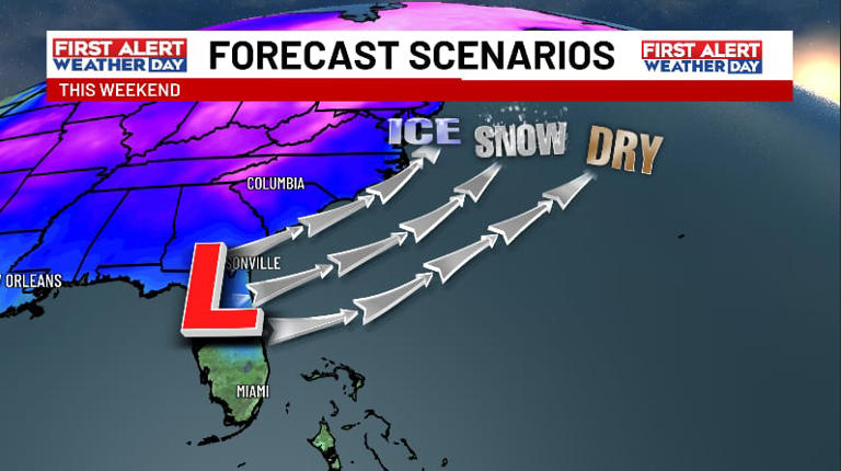First alert weather day for the potential of snow this weekend