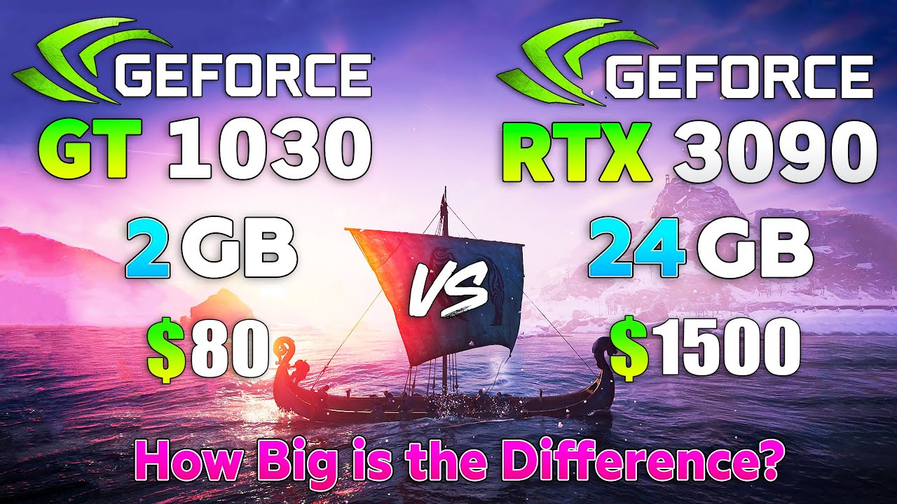 GT 1030 2GB vs RTX 3090 24GB (How big is the difference?)