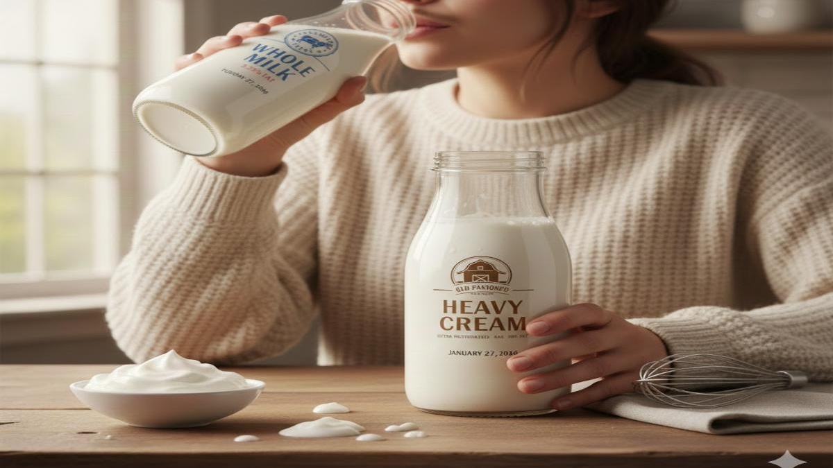 Whole milk vs. heavy cream: Which one is better for your health and ...