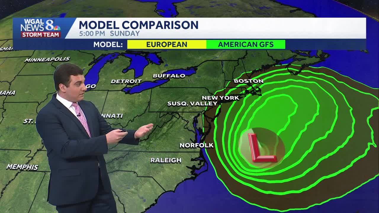 Weekend nor'easter potential for south central Pennsylvania