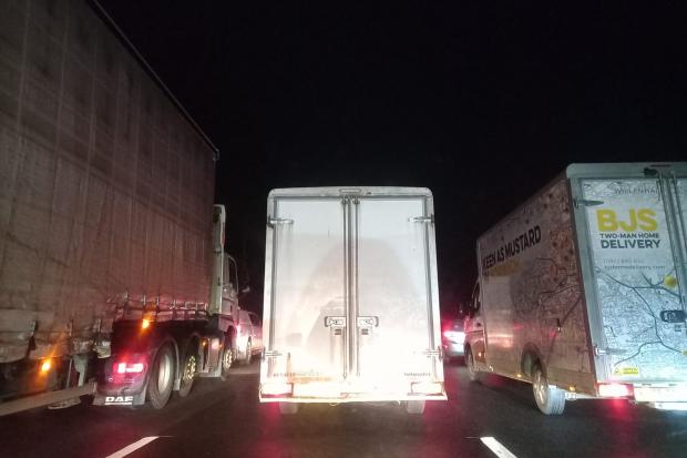 Traffic 'being held' after reported vehicle fire on M6 near Carlisle