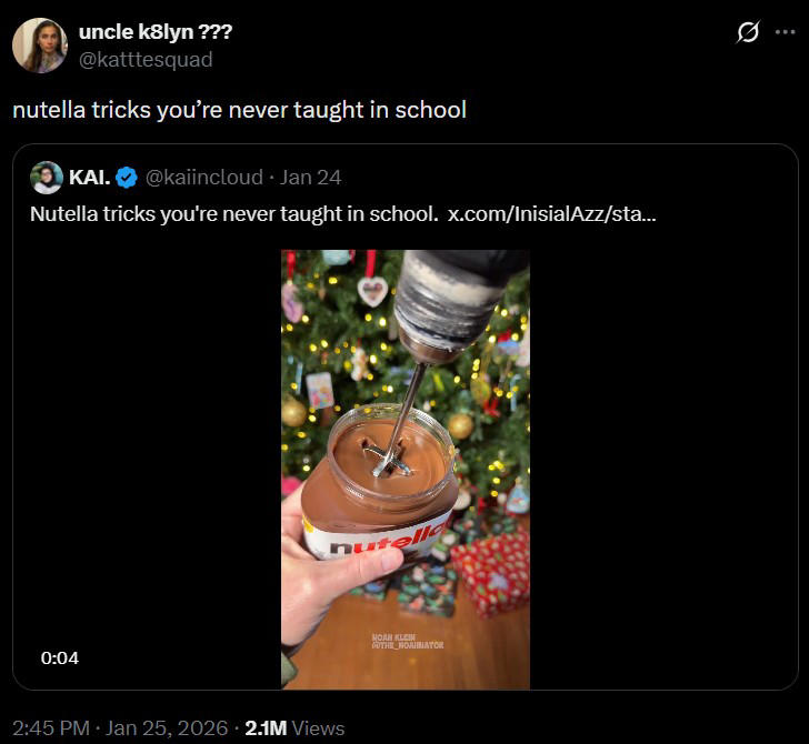 What's with all the memes about 'Nutella tricks?' Twitter's viral ...