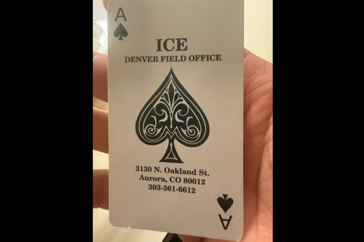 Advocacy group finds 'Ace of Spades' playing cards listing ICE office