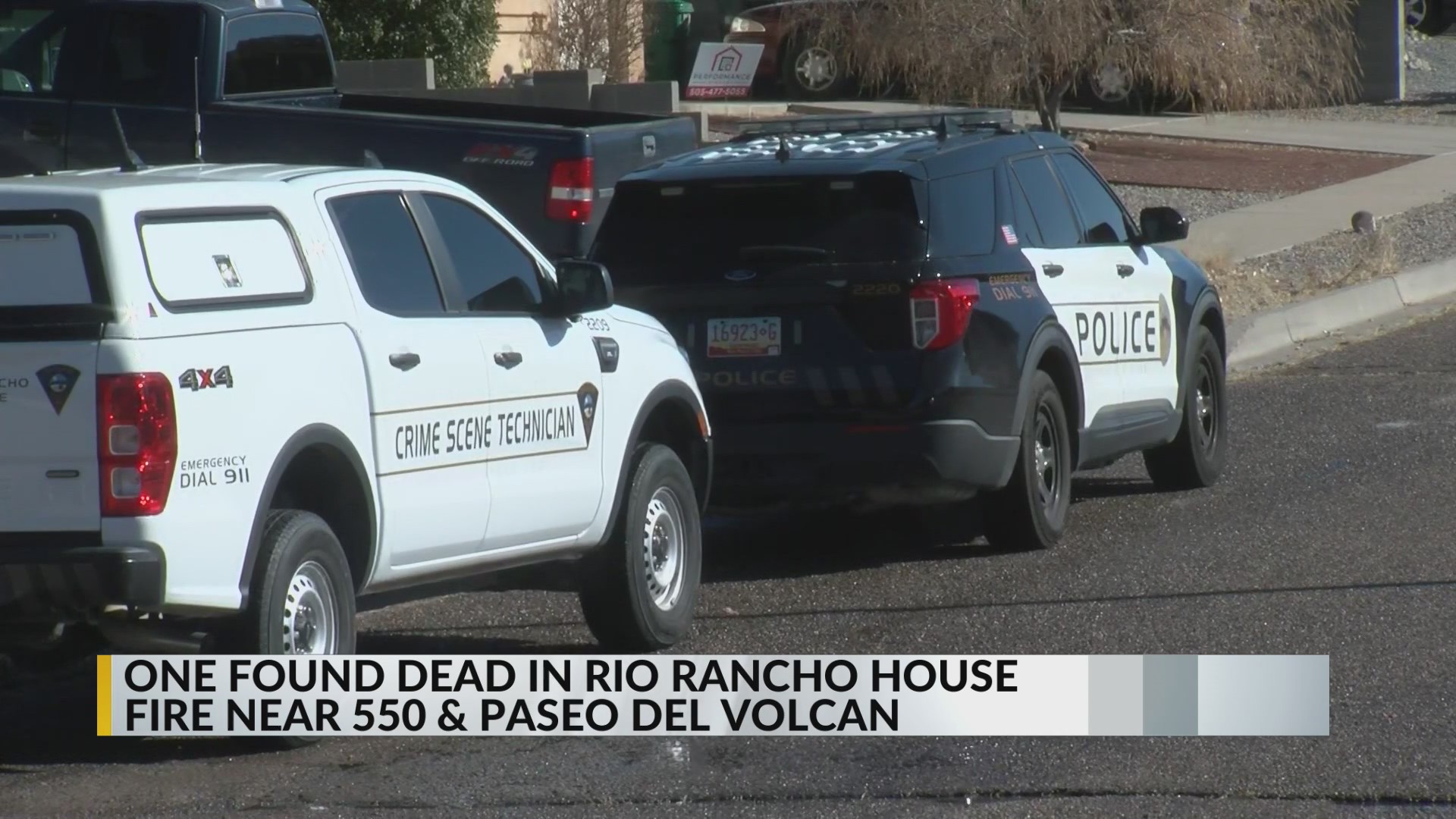 One person found dead following fire at Rio Rancho home in Enchanted Hills