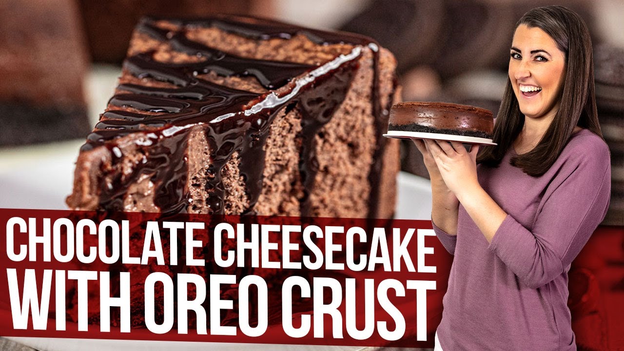 Chocolate cheesecake with Oreo crust
