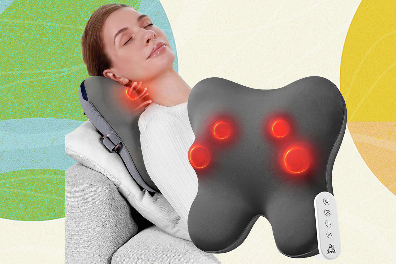 Put an end to neck and back pain with this shiatsu massage pillow - $20 off